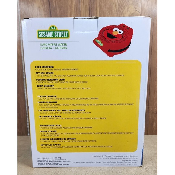 Uncanny Brands | Kitchen | Sesame Street Elmo Waffle Maker Face Round ...